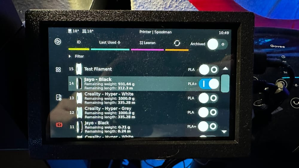 Spoolman: Your filament reel management