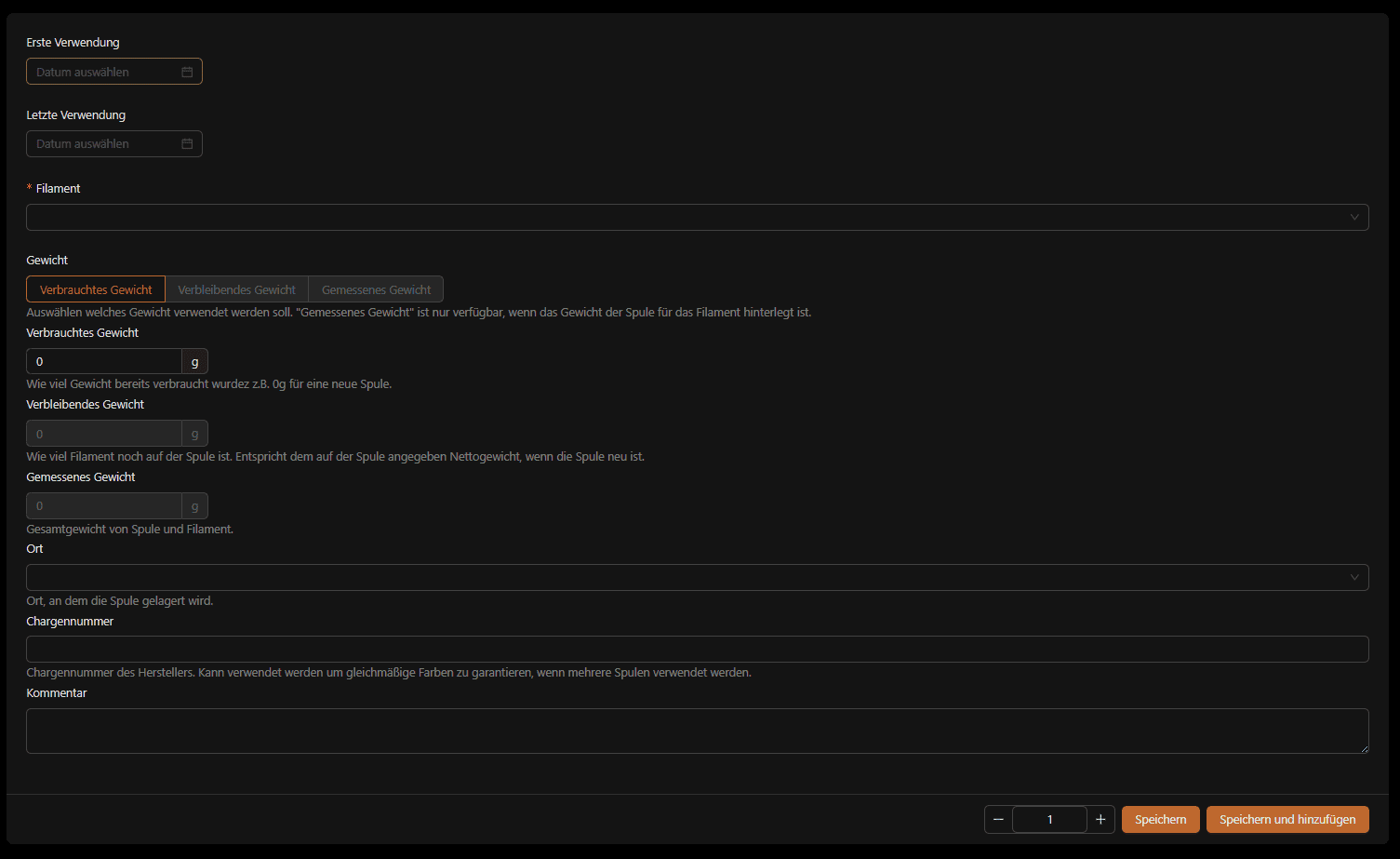 Spoolman: Your filament reel management
