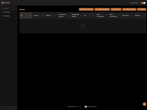 Spoolman: Your filament reel management